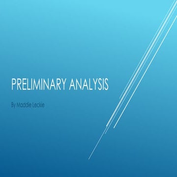 Preliminary analysis | PPTX