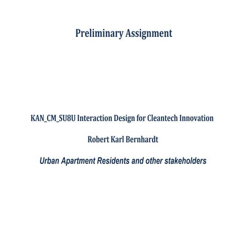 Preliminary assignment robert bernhardt | PPT