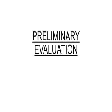 Preliminary evaluation | PPT