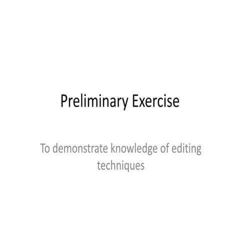 Preliminary exercise | PPTX