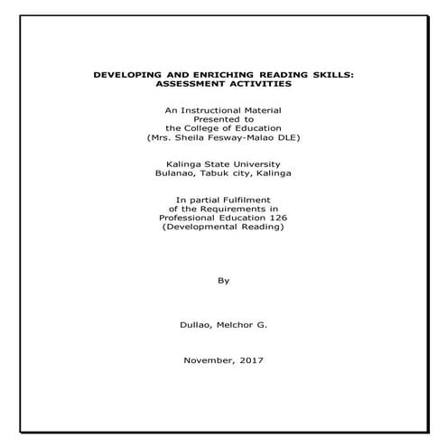 DEVELOPMENTAL READING 1 | DOCX