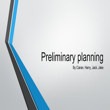Preliminary planning | PPT