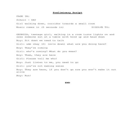 Preliminary script | PDF