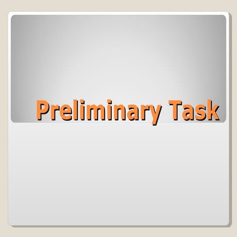 Preliminary task | PPT