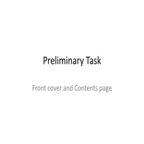 Preliminary task | PPTX