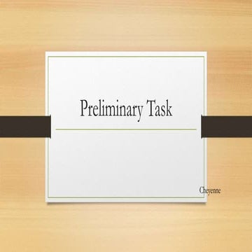 Preliminary Task | PPTX