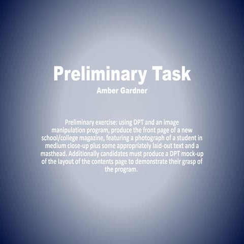 Preliminary task | PPT
