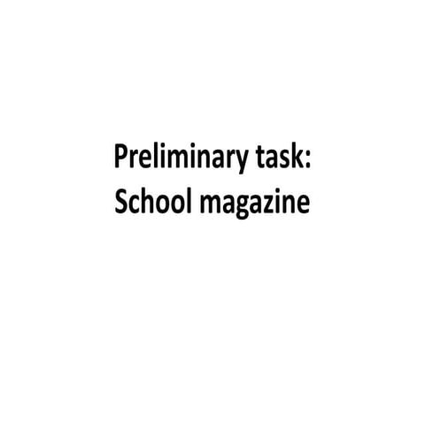 Preliminary task | PPTX