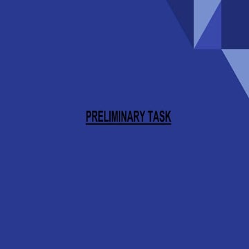 Preliminary task | PPTX
