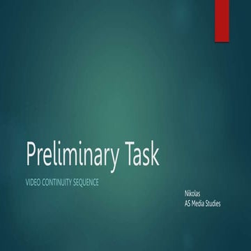 Preliminary Task As Level Media Studies Pptx