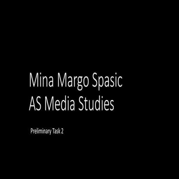 AS Media Studies - Preliminary task 2 | PDF