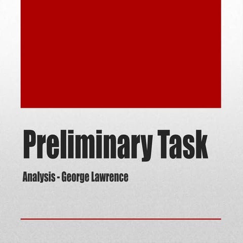 Preliminary task analysis | PPTX