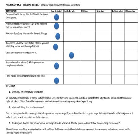 Preliminary Task Checklist Ppt 