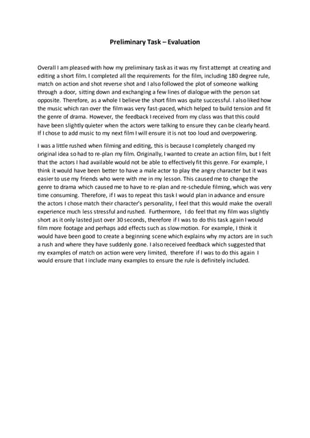 Prelim task evaluation 2 | PDF