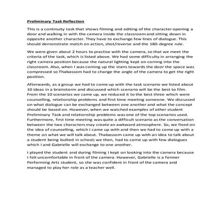 Preliminary Task Analysis Pptx