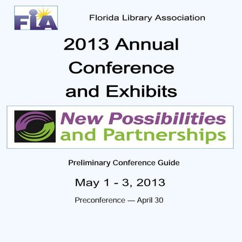 2013 Annual Conference and Exhibits - Preliminary Conference Guide | PDF