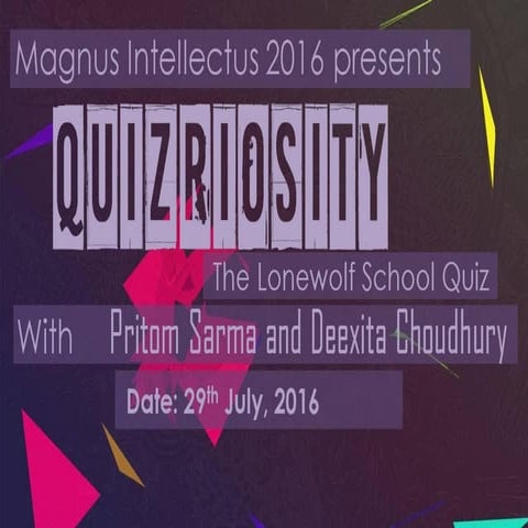 Quizriosity, The Lonewolf School Quiz :Prelims | PDF