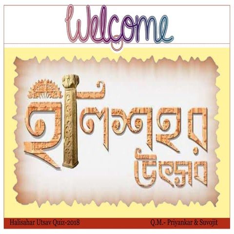 Halisahar Utsav 2018 - Open to all- General Quiz- by MINDSPORT ...
