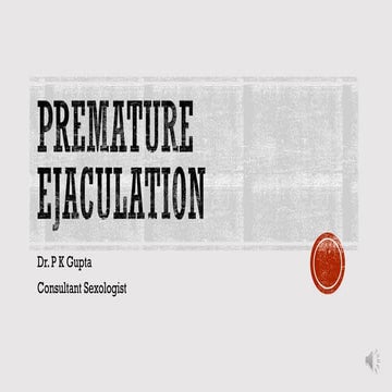 PREMATURE EJACULATION MALE REPRODUCTIVE | PDF