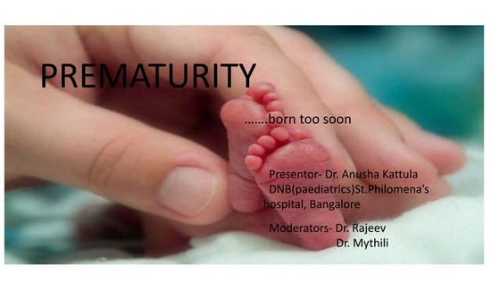 Prematurity and its complication | PPTX