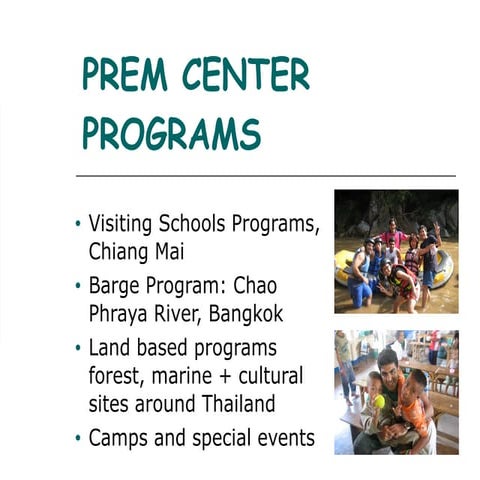 Prem Center Visiting Schools Programs | PPT
