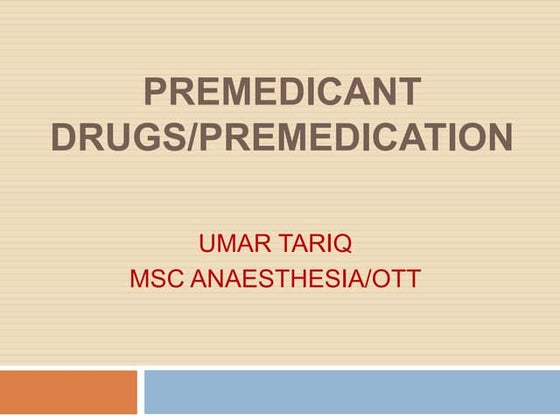 premedication | PPT