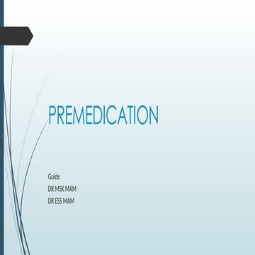 premedication | PPT