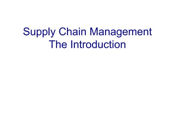 supply chain management | PPTX