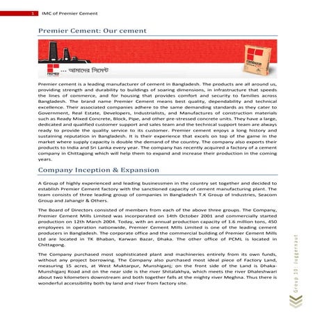 New IMC Strategy Of Premier Cement | PDF | Construction Industry ...