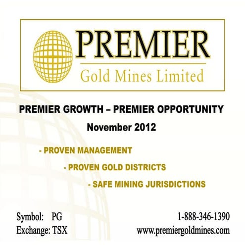 Premier Gold Corporate Presentation | PPT