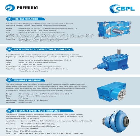 Premium Gearbox SUppliers | CBPL | PDF