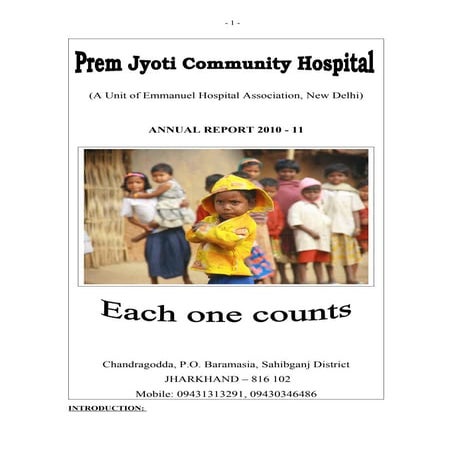 Prem Jyoti Report 2010 11 | PDF