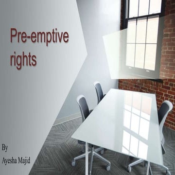 Pre-emptive right | PPTX
