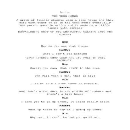 Prem script the tree house | DOCX