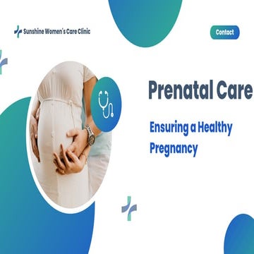 Prenatal Care - Ensuring a Healthy Pregnancy | PDF