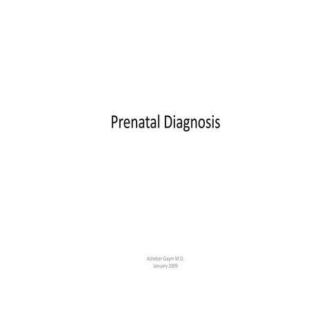 Prenatal diagnosis | PPT