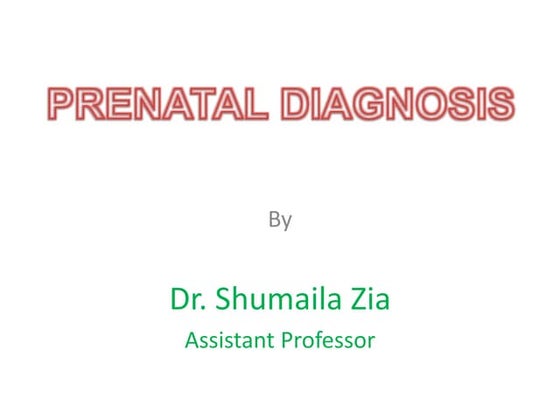 Prenatal diagnosis | PPT