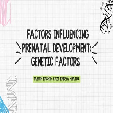Factors influencing prenatal development: Genetic factors | PDF