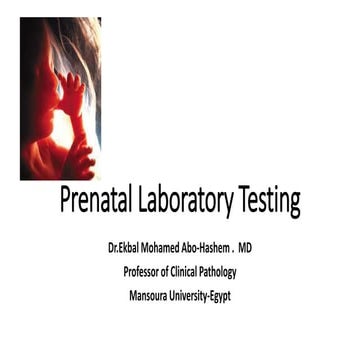 Prenatal laboratory testing | PPTX