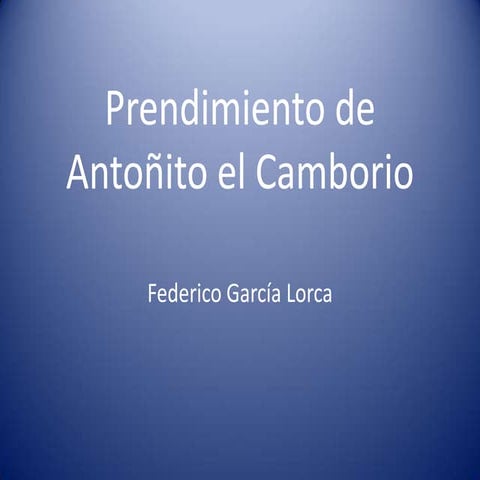 Prendimiento de antoñito | PPTX