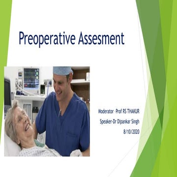 Preoperative assesment and premedication | PPTX
