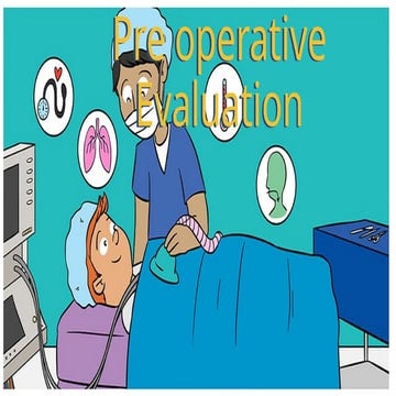 Pre operative Evaluation in anesthesiology | PPT