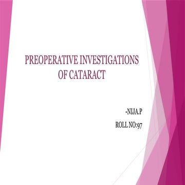 Pre-Op Assessment of Cataract | PPTX