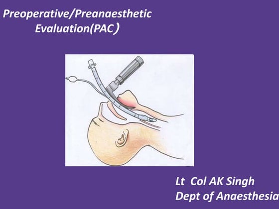 Preanesthetic Assessment | PPT