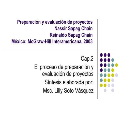 Preparacion y evaluacion de proyectos cap2 | PPT