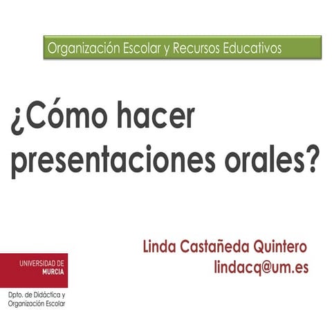 Preparara una presentación oral | PPTX
