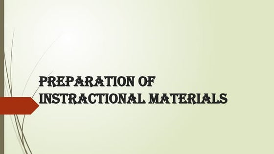 Different Types of Instructional Materials | PPTX | Science