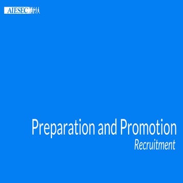 Preparation and promotion | PPT