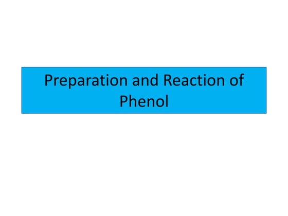 Phenol | PPT