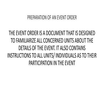 PREPARATION OF AN EVENT ORDER.pptx